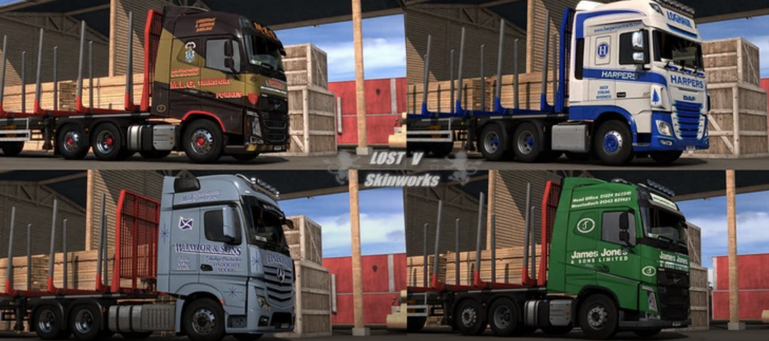 UK TIMBER HAULER PACK V1.0 ETS2 - ETS2 / ATS Mod