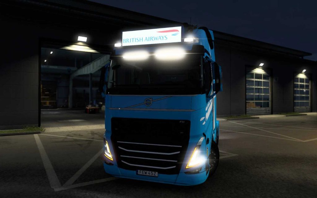 BIG LIGHTBOX VOLVO FH5 2020 BRITISH AIRWAYS 1.0 1.43 ETS2 - ETS2 / ATS Mod