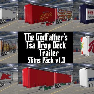 TSA Drop Deck Trailer Skins Pack v1.3 ATS des Paten - ETS2 / ATS Mod