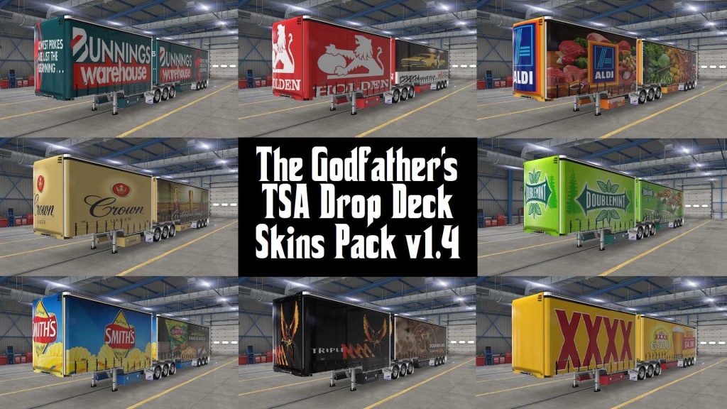 Das TSA-Drop-Deck-Skins-Paket des Paten v1.4 ATS - ETS2 / ATS Mod