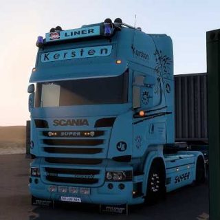 Scania FreD Kersten Transporte Skin 1.44 ETS2 - ETS2 / ATS Mod