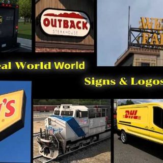 Real World Signs Logos v1.4 ATS - ETS2 / ATS Mod