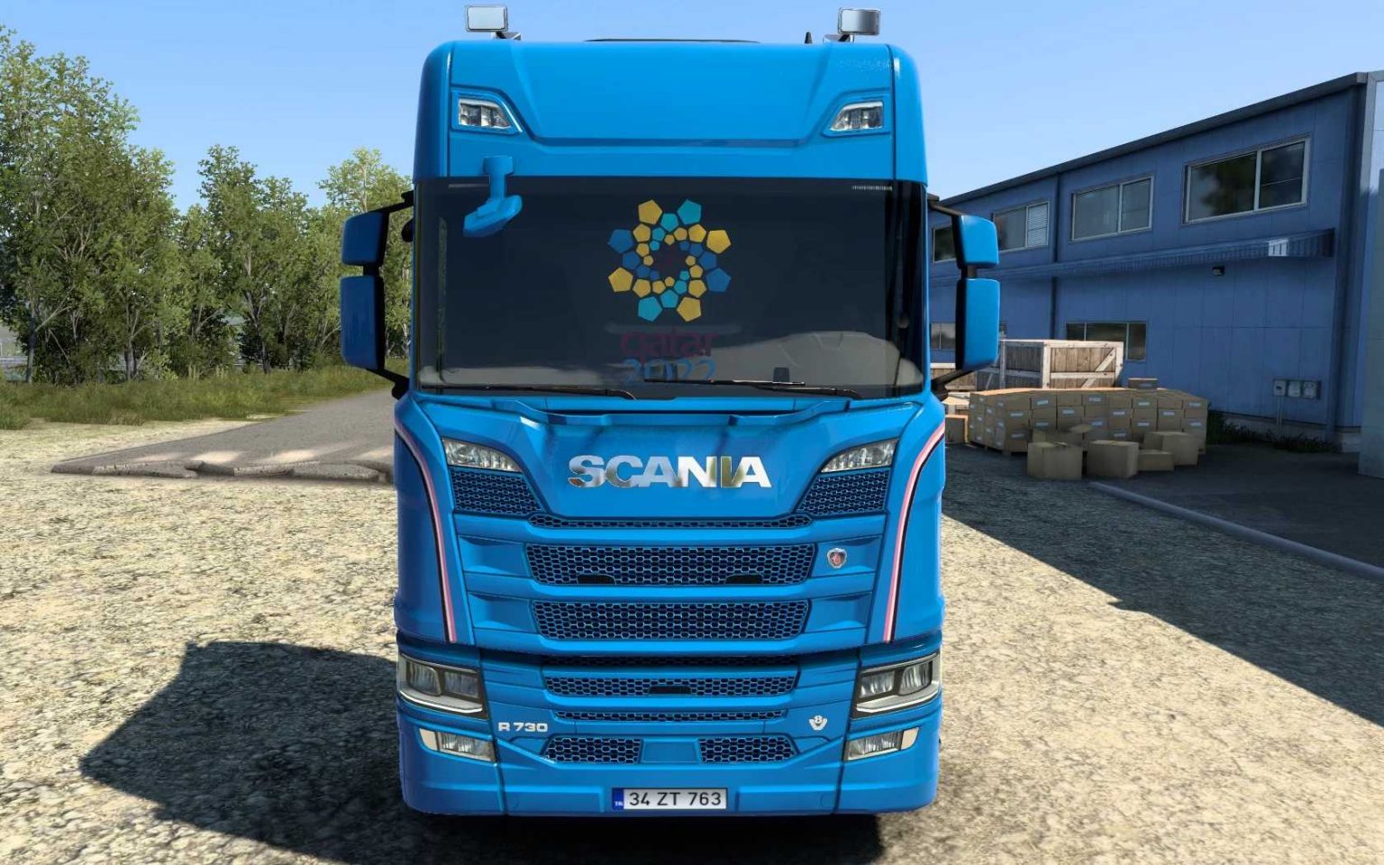 AUFKLEBER GLAS FIFA WELTMEISTERSCHAFT KATAR 2022 1.0 1.45 ETS2 - ETS2 ...