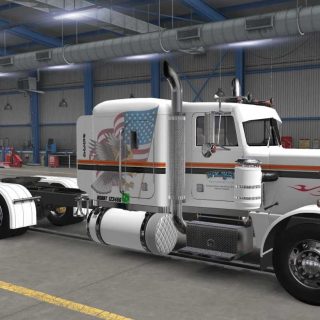 Peterbilt 359 FLX Skin White für Sleeper 1,46 ATS - ETS2 / ATS Mod