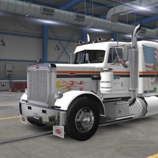 Peterbilt 359 FLX Skin White für Sleeper 1,46 ATS - ETS2 / ATS Mod