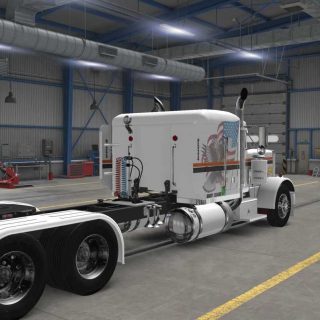 Peterbilt 359 FLX Skin White für Sleeper 1,46 ATS - ETS2 / ATS Mod
