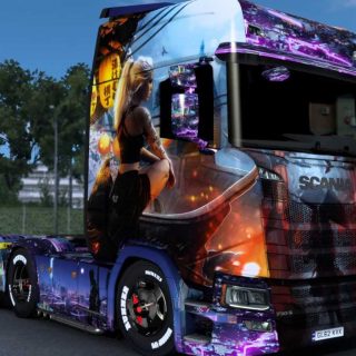 Scania Fantasy Girl Skin 1.46 ETS2 - ETS2 / ATS Mod