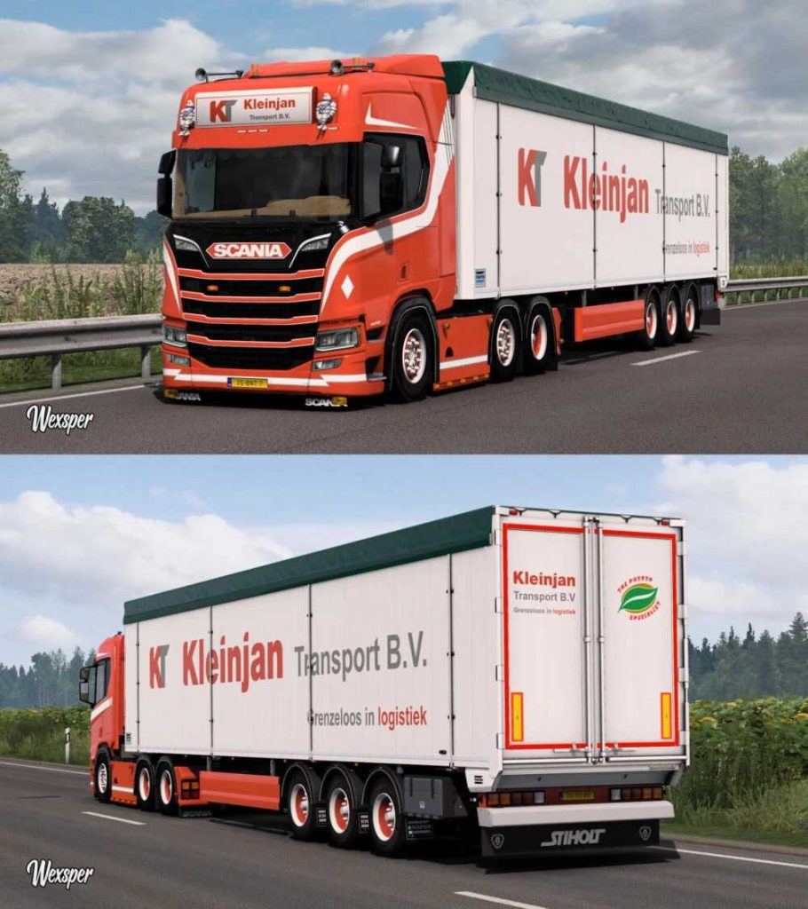 Scania R&S Kleinjan Transport-Skinpaket 1.46 ETS2 - ETS2 / ATS Mod