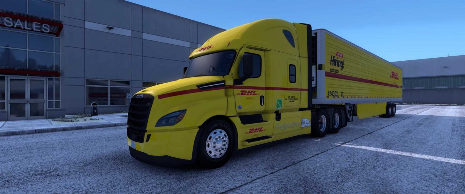 SCS Trailer 53' DHL Skin 1,46 ATS - ETS2 / ATS Mod