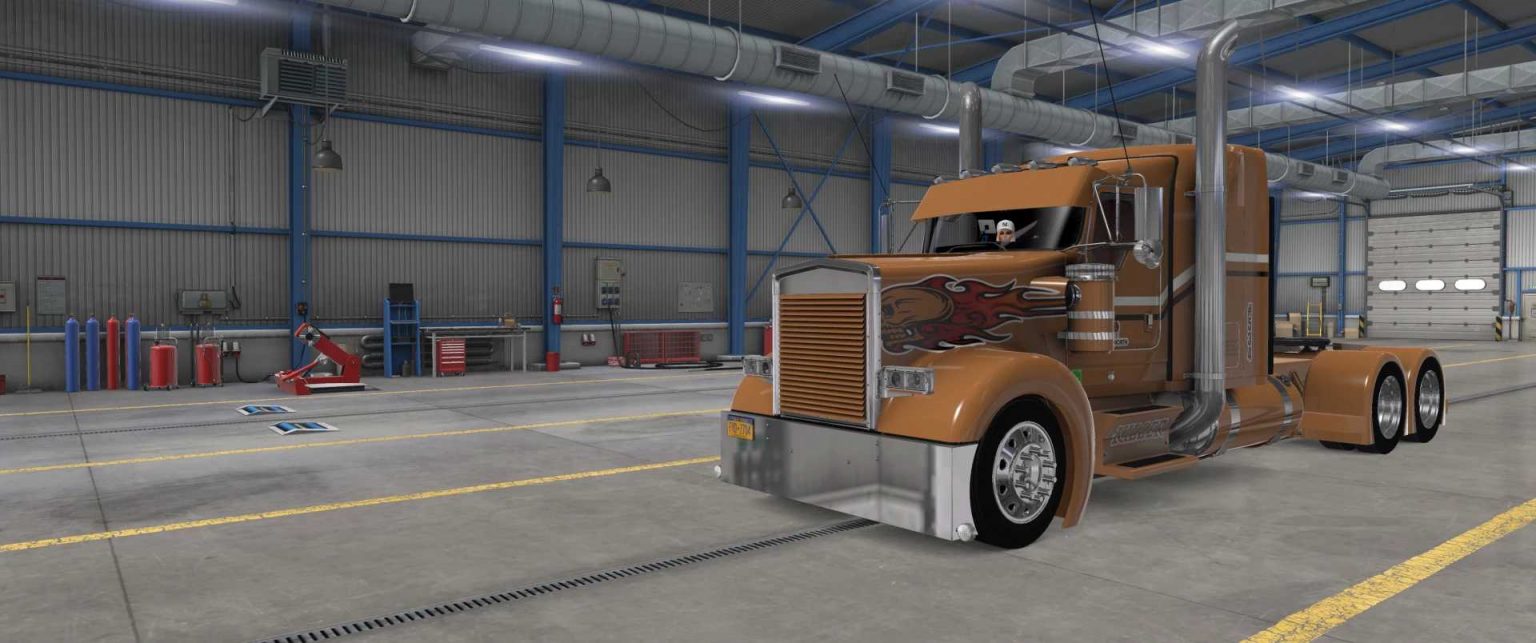 Flat Top 38 Ruda w900 Kenworth Skin 1,46 ATS - ETS2 / ATS Mod