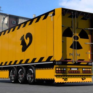Trailer Nuclear Signs Skin 1.46 ETS2 - ETS2 / ATS Mod