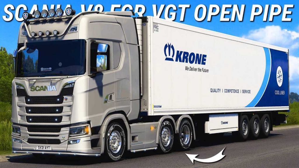 Scania V8 AGR VGT Openpipe Sound v1.46 ETS2 - ETS2 / ATS Mod