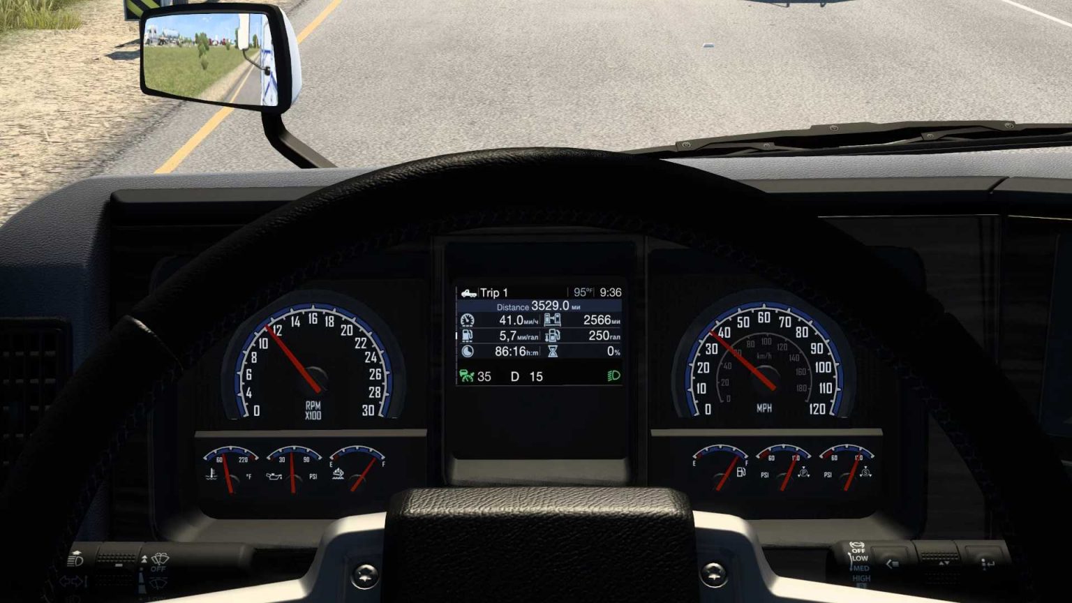 Mack Anthem Verbessertes Dashboard v1.5 ATS - ETS2 / ATS Mod