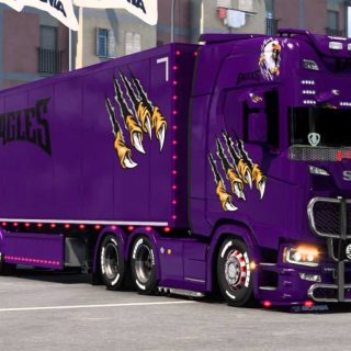Scania Bright Purple Eagle Skin 1.47 ETS2 - ETS2 / ATS Mod