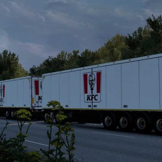 SKIN SCS BOX TRAILER KFC 2018 1.0 1.40 1.47 ETS2 - ETS2 / ATS Mod