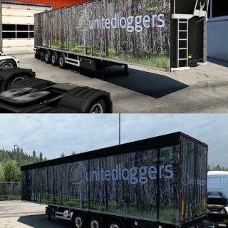 SCS Trailer UnitedLoggers Skin 1.47 ETS2 - ETS2 / ATS Mod