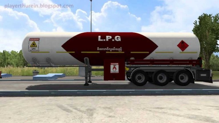 LPG-Gastank-Skin 2 für SCS-Gastank von Player Thurein v1.0 ETS2 - ETS2 / ATS Mod