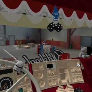 RJL Scania RS&R4 RED Biege Interior v1.0 1.47 ETS2 - ETS2 / ATS Mod