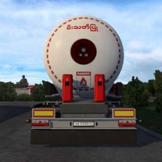 SCS Gas Tank Trailer LPG Gas Tank Skin v1.0 ETS2 - ETS2 / ATS Mod