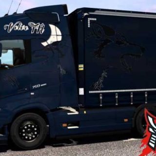 Truck & Trailer Wolf Skin 1.47 ETS2 - ETS2 / ATS Mod