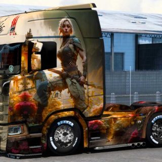 Warrior Girl Skin 1.48 ETS2 - ETS2 / ATS Mod