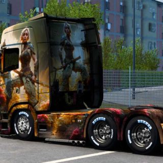 Warrior Girl Skin 1.48 ETS2 - ETS2 / ATS Mod