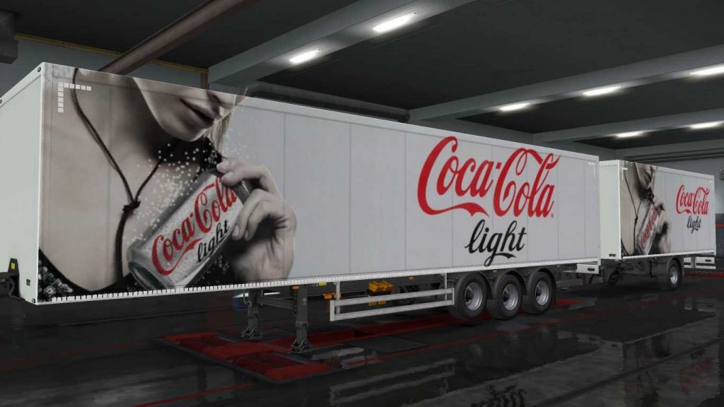 Coca-Cola Light Trailer 1.48 ETS2 - ETS2 / ATS Mod