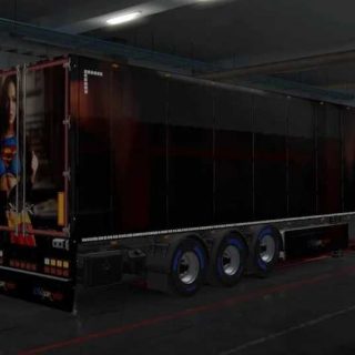 SUPER WOMAN TRAILER SKIN 1.48 ETS2 - ETS2 / ATS Mod