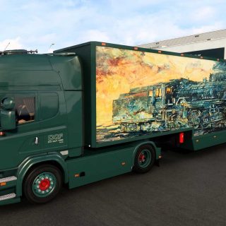 SCANIA DQF FLOWER SHUTTLE + TRAILER 1.48.x ETS2 - ETS2 / ATS Mod