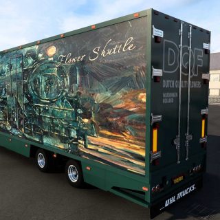 SCANIA DQF FLOWER SHUTTLE + TRAILER 1.48.x ETS2 - ETS2 / ATS Mod