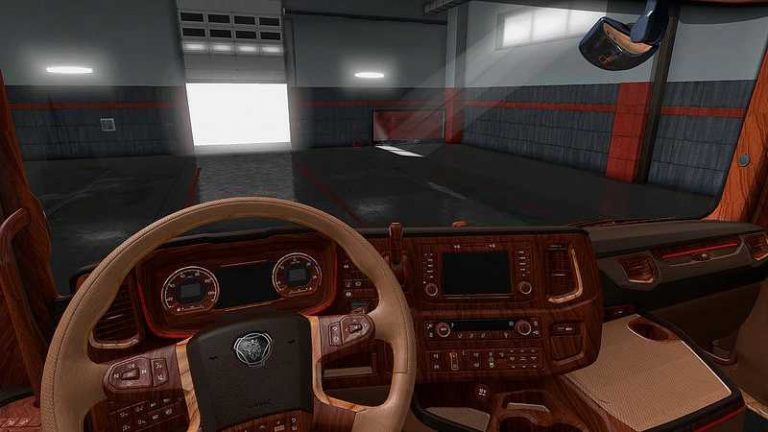 Scania S Wood Interior v1.48 ETS2 - ETS2 / ATS Mod