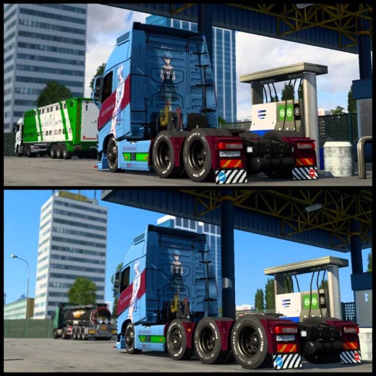 Volvo FH12 (Pendragon) Rei Ayanami Skin Rework von Zen Workshop 1.48 ...
