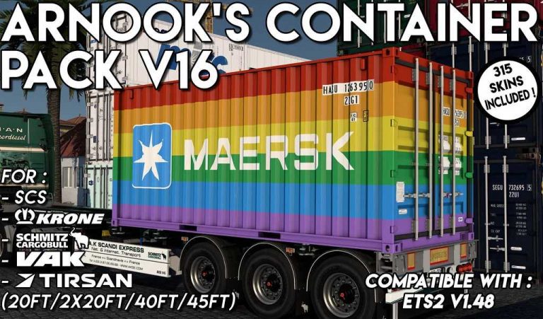 Containers Pack Project von Arnook v16.0 1.48 ETS2 - ETS2 / ATS Mod