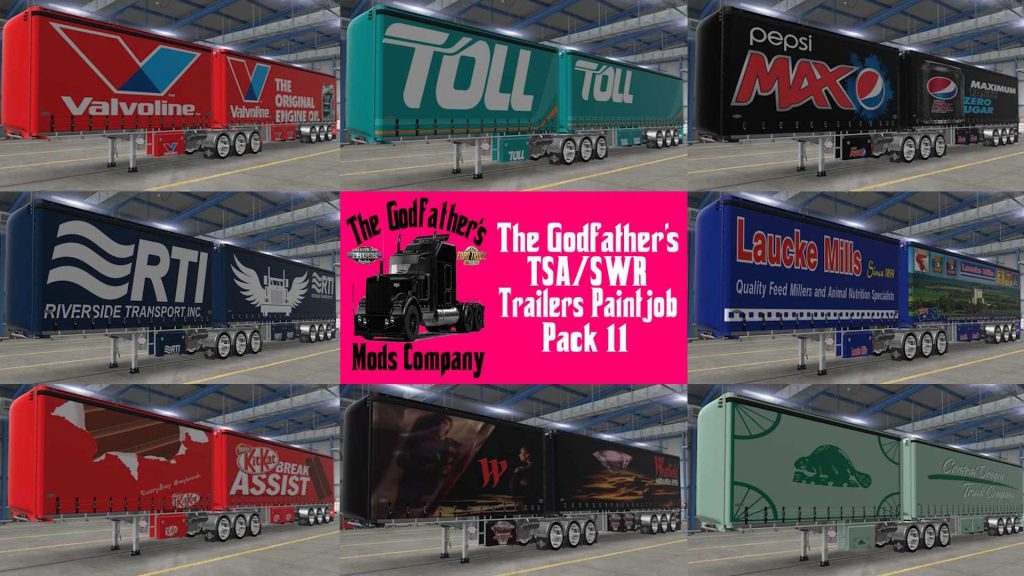 TSA/SWR Trailers Paintjob Pack 11 v1.0 ATS des Paten - ETS2 / ATS Mod
