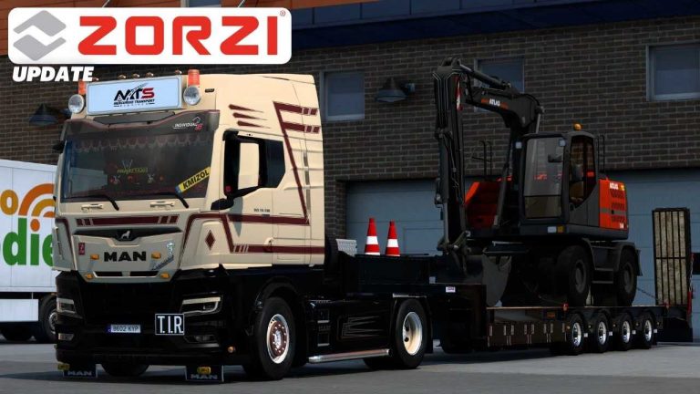 Noxa Custom Modding Zorzi Trailer + Dolly 1.49 ETS2 - ETS2 / ATS Mod