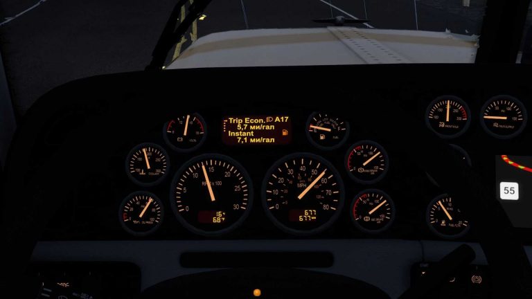 Peterbilt 389 Verbessertes Dashboard v1.0 1.49 ATS - ETS2 / ATS Mod