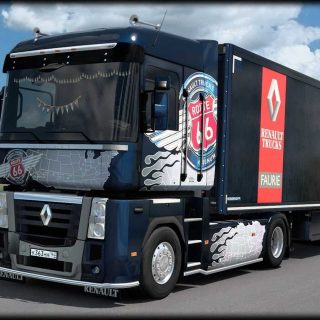2K 4K RENAULT MAGNUM "ROUTE 66" MULTICOLOR Combo-Skin v1.0 ETS2 - ETS2 ...