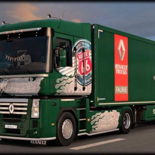 2K 4K RENAULT MAGNUM "ROUTE 66" MULTICOLOR Combo-Skin v1.0 ETS2 - ETS2 ...