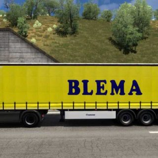 Blema Trans Trailer Traffic Skin v1.0 ETS2 - ETS2 / ATS Mod