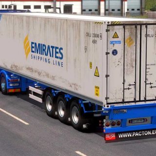 PACTON Containeranhänger 1.49 ETS2 - ETS2 / ATS Mod