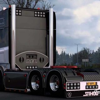 Ludwig Scania R620 V8+Schmitz Trailer v1.49 ETS2 - ETS2 / ATS Mod