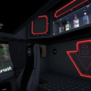 Ludwig Scania R620 V8+Schmitz Trailer v1.49 ETS2 - ETS2 / ATS Mod