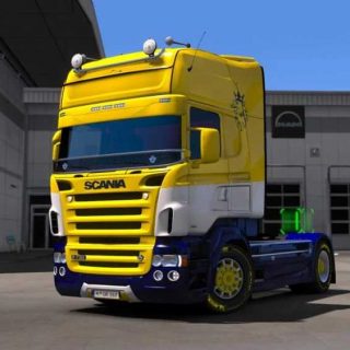 Scania RJL Yellow Blue Skin v1.0 ETS2 - ETS2 / ATS Mod