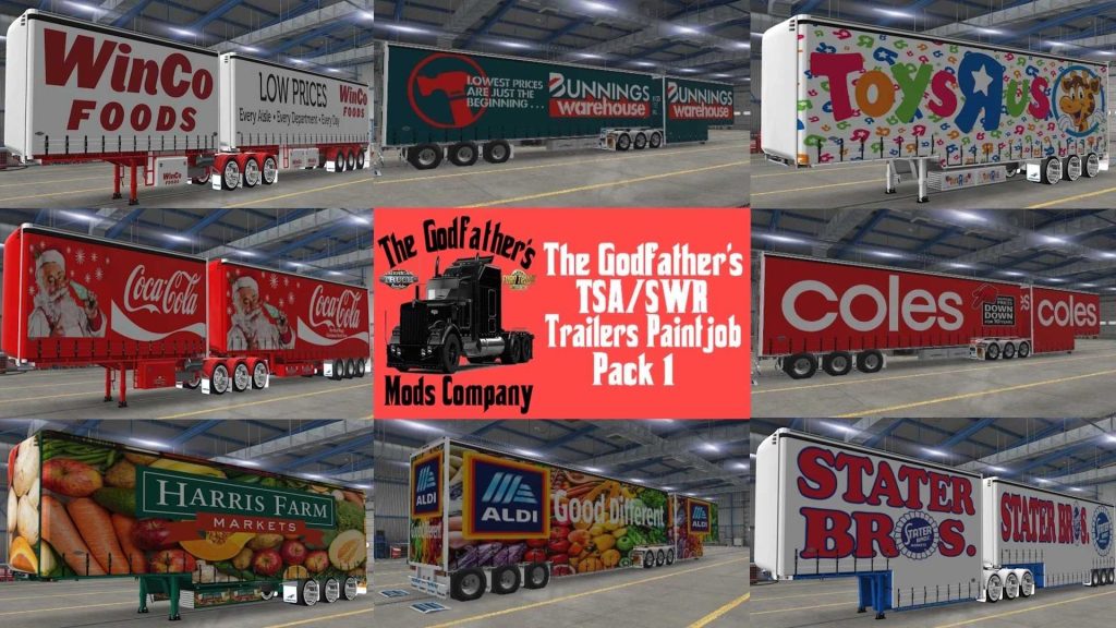 TSA SWR Trailers Paintjob Pack 1 v1.1 ATS des Paten - ETS2 / ATS Mod
