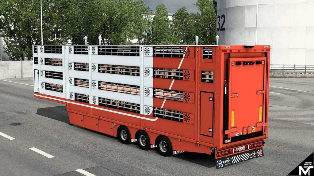 Pezzaioli Livestock Trailer v7.0 1.49 ETS2 - ETS2 / ATS Mod