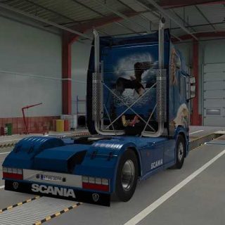 Scania R NG Eagle Airbrush Skin 1.49 ETS2 - ETS2 / ATS Mod