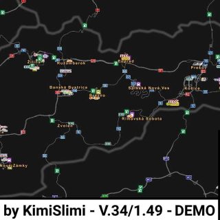 SVK MAP V.34/1.49 – DEMO ETS2 - ETS2 / ATS Mod