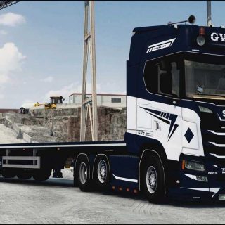 Scania 580S + Anhänger GVT Transport v3.0 1.49 ETS2 - ETS2 / ATS Mod