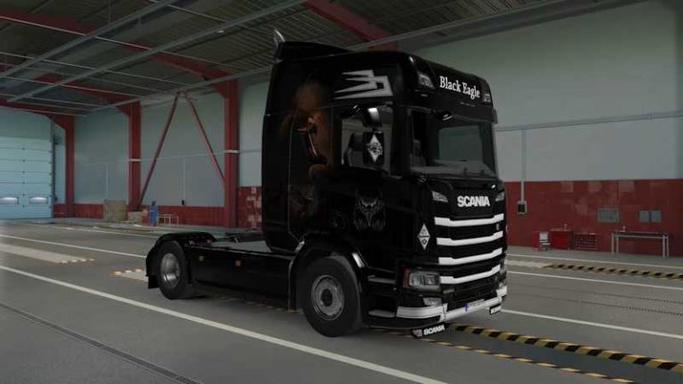 Scania R NG Black Eagle Airbrush-Skin v1.0 ETS2 - ETS2 / ATS Mod
