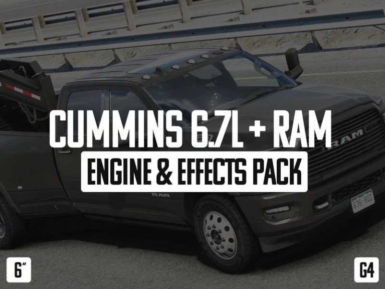 Cummins 6,7 l + Ram Motor- und Effektpaket v1.0 1.50 ATS - ETS2 / ATS Mod